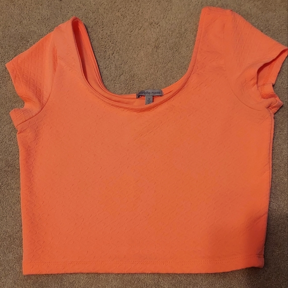 Charlotte Russe | Tops | Neon Orangepeach Crop Top | Poshmark